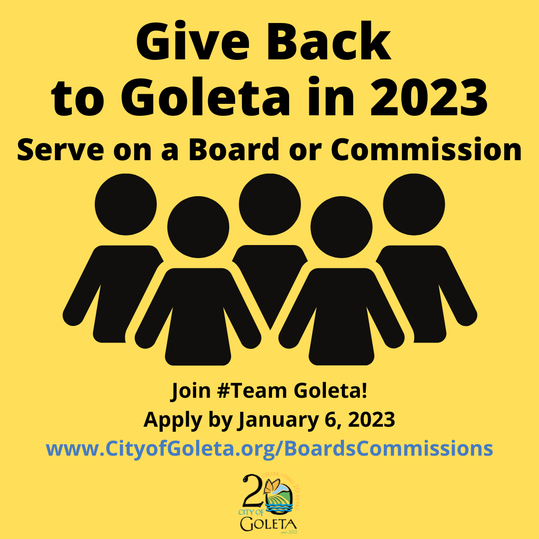 Give Back to Goleta in 2023 by Serving on a Board or Commission | The ...