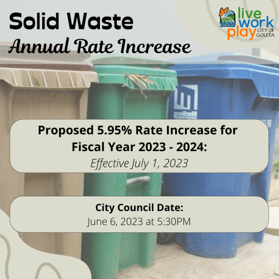 Goleta Annual Solid Waste Rate Increase | The Monarch Press
